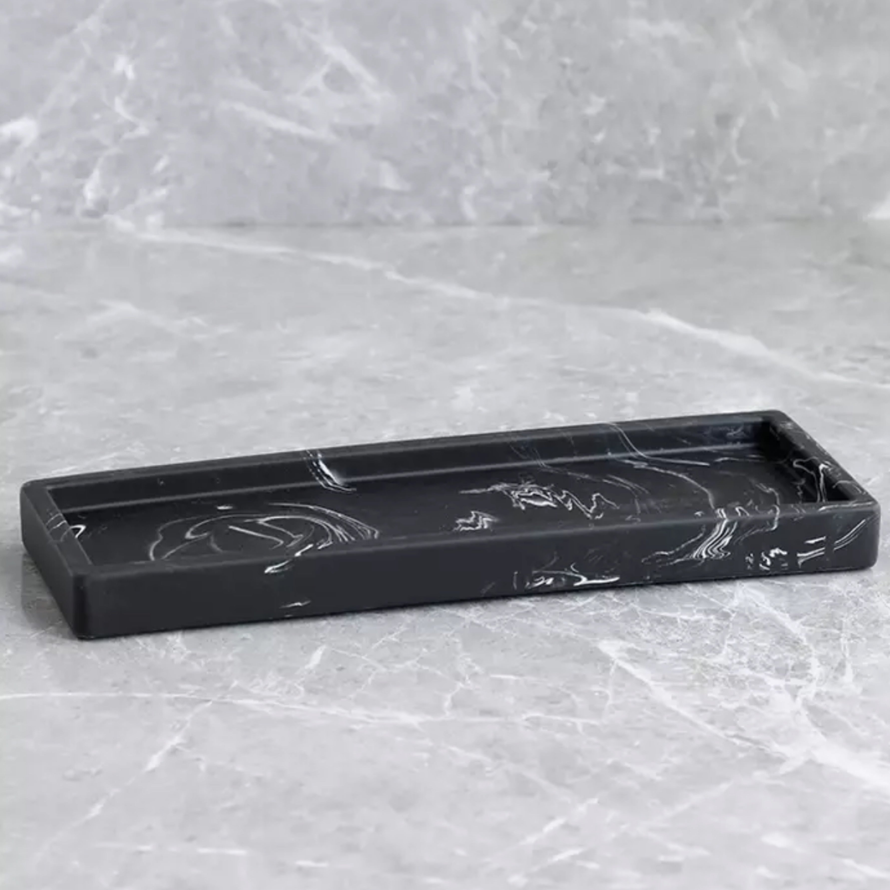 Black Marble Makeup Tray – Identify as Modern